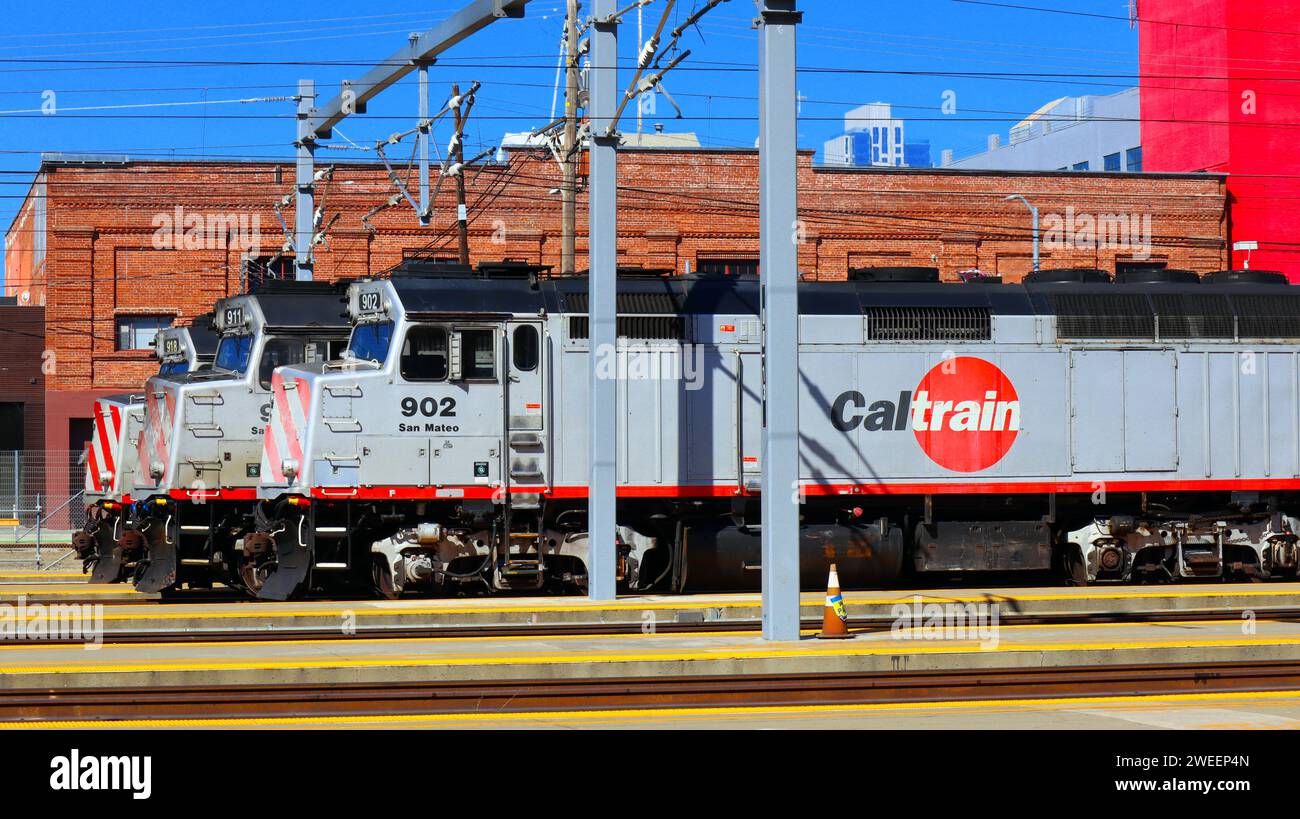 San Francisco, California: Caltrain trains at the San Francisco ...