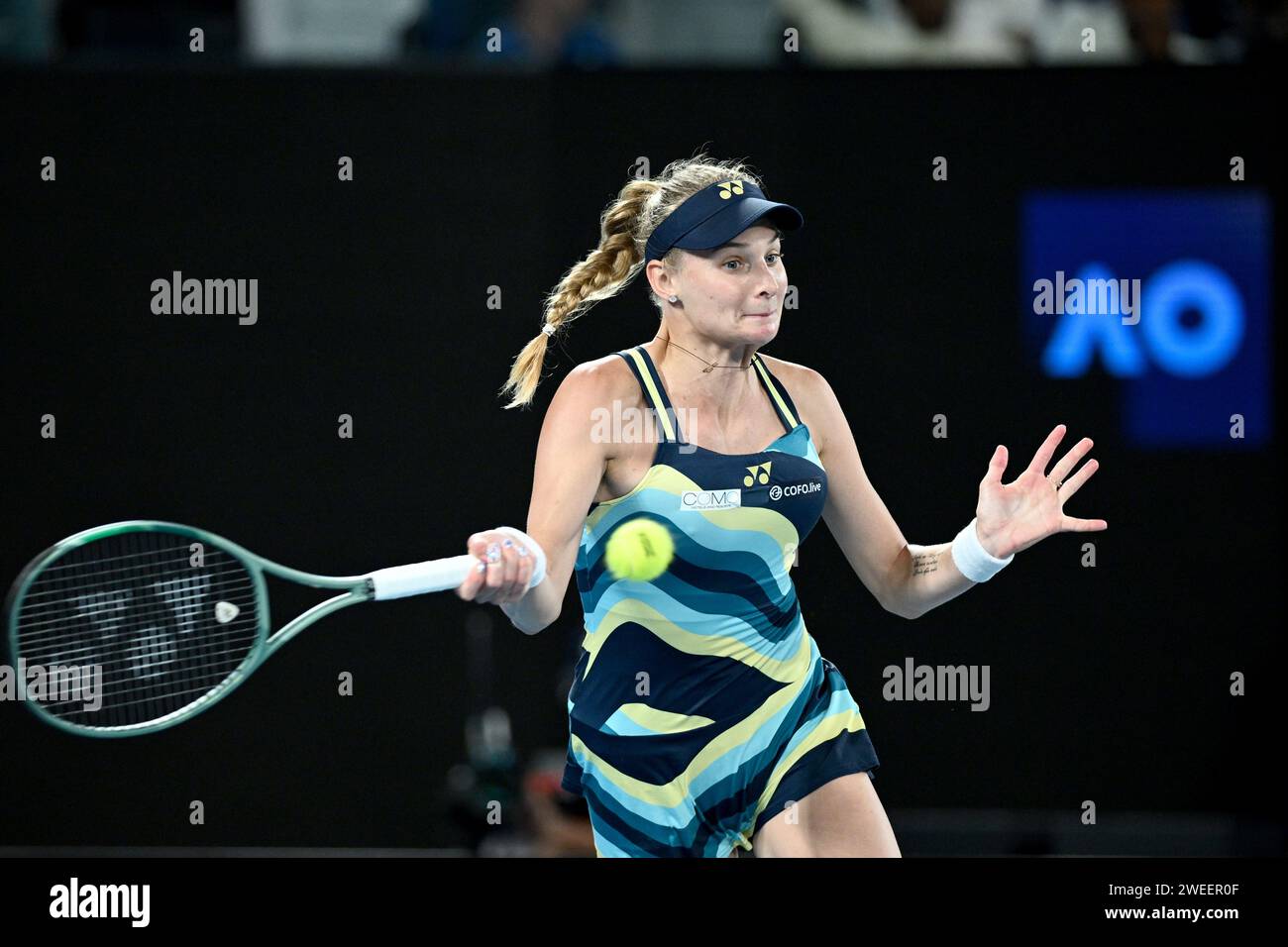 Melbourne, Australia. 25th Jan, 2024. Dayana Yastremska of Ukraine in action during her Women's ...