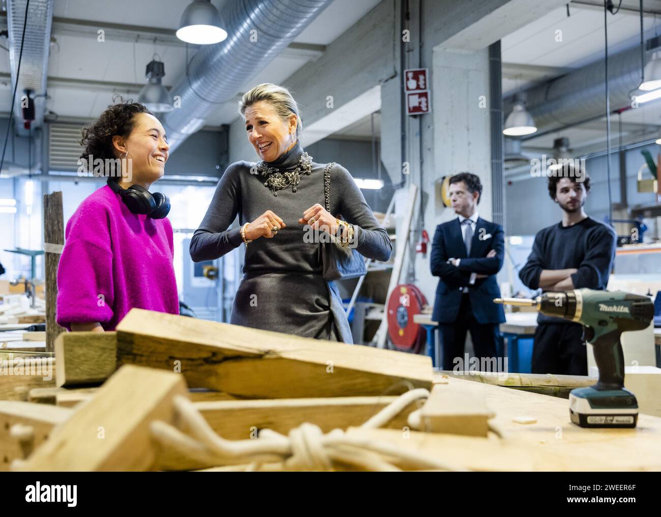 EINDHOVEN - Queen Máxima during a working visit to Design Academy ...