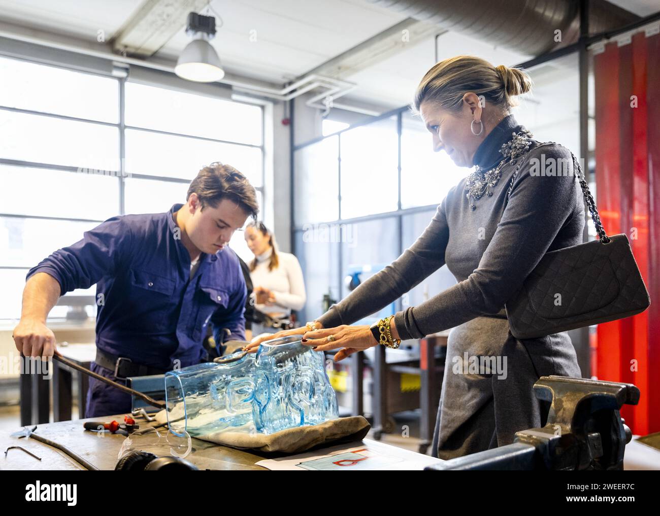 EINDHOVEN - Queen Máxima during a working visit to Design Academy ...
