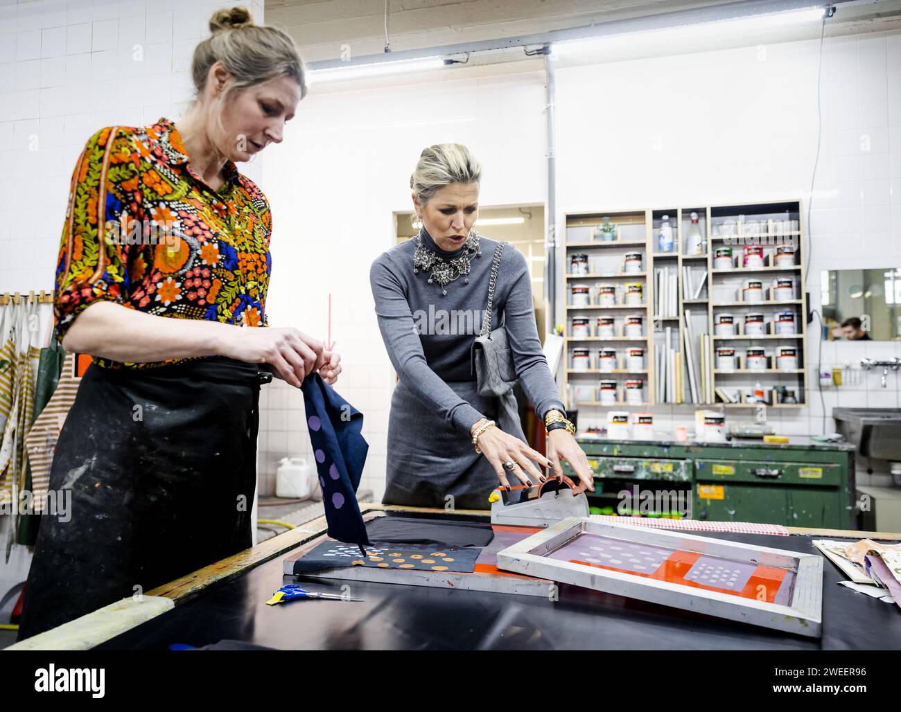 EINDHOVEN - Queen Máxima during a working visit to Design Academy ...