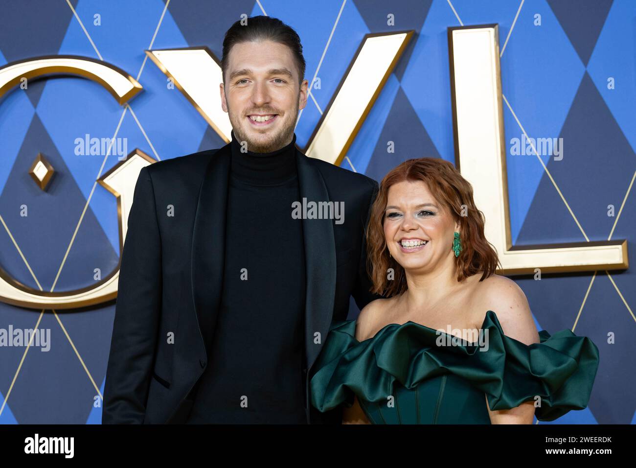 Mark Hoyle, left, Roxanne Hoyle pose for photographers upon arrival at ...