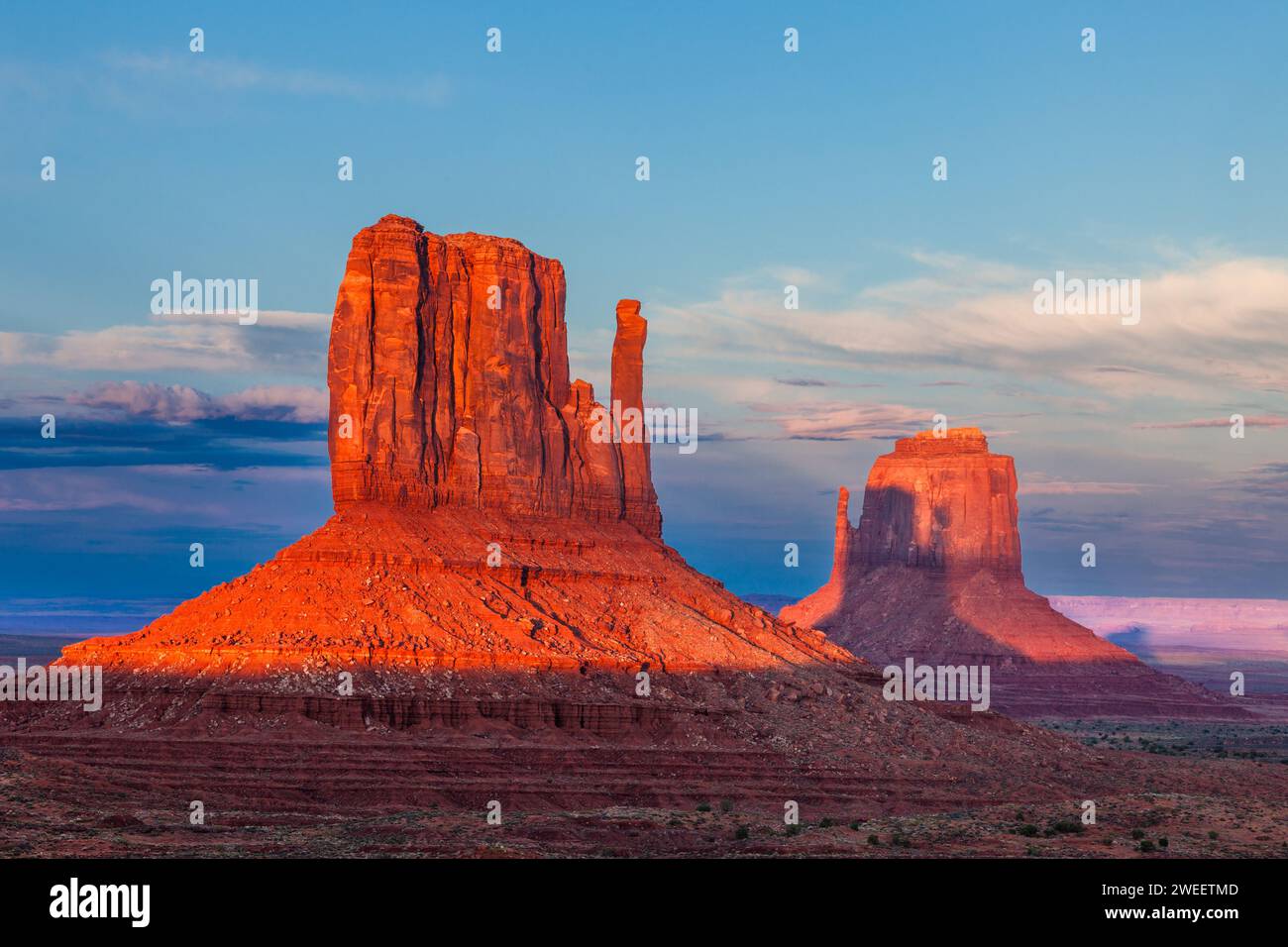 Shadow of the West Mitten projected onto the East Mitten at sunset in ...