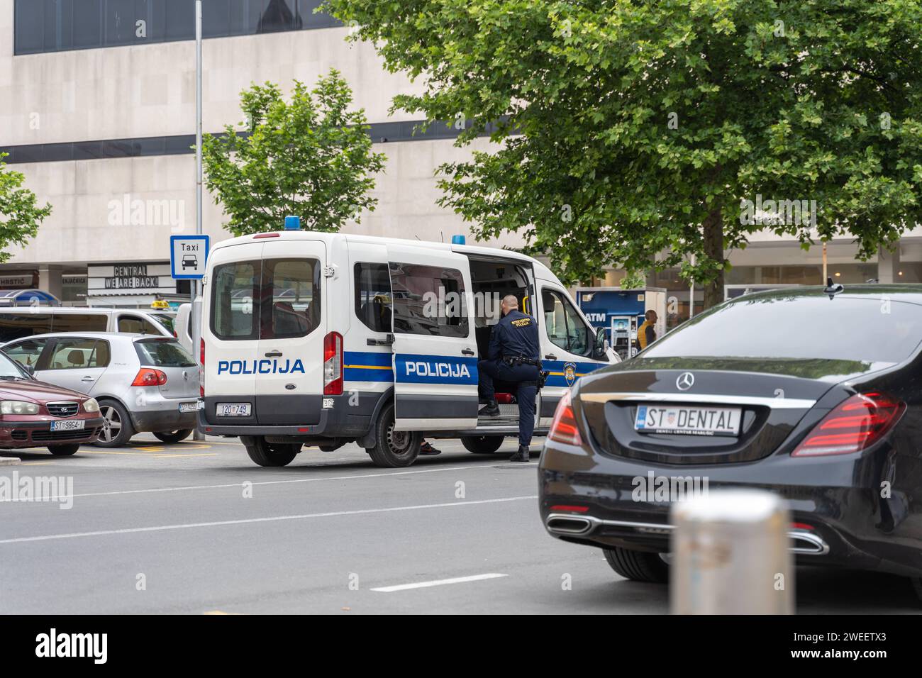 Split, Croatia - May 13, 2023: Policija police vehicle in Croatia ...