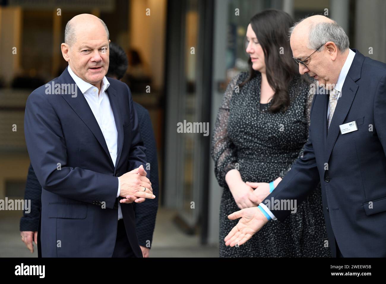Eschweiler, Germany. 25th Jan, 2024. Federal Chancellor Olaf Scholz ...