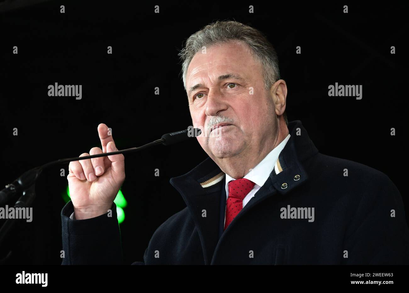 Stuttgart, Germany. 25th Jan, 2024. Claus Weselsky, chairman of the ...