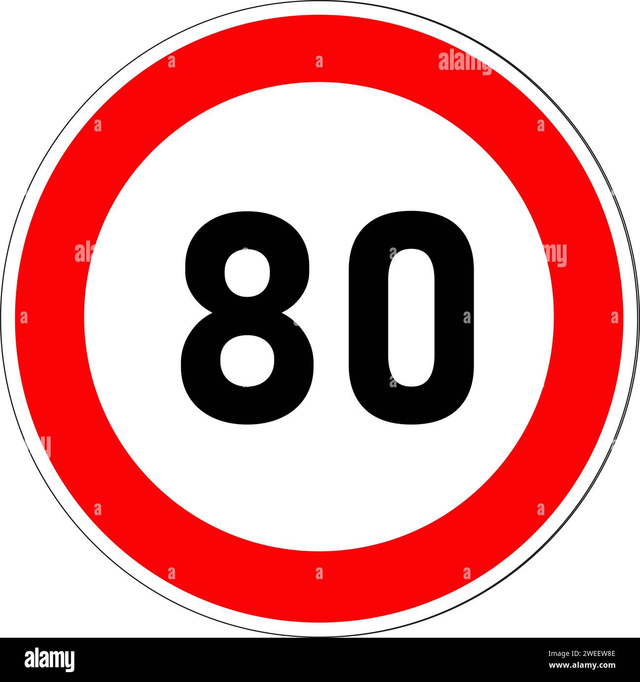 French road sign, speed limit Stock Photo - Alamy