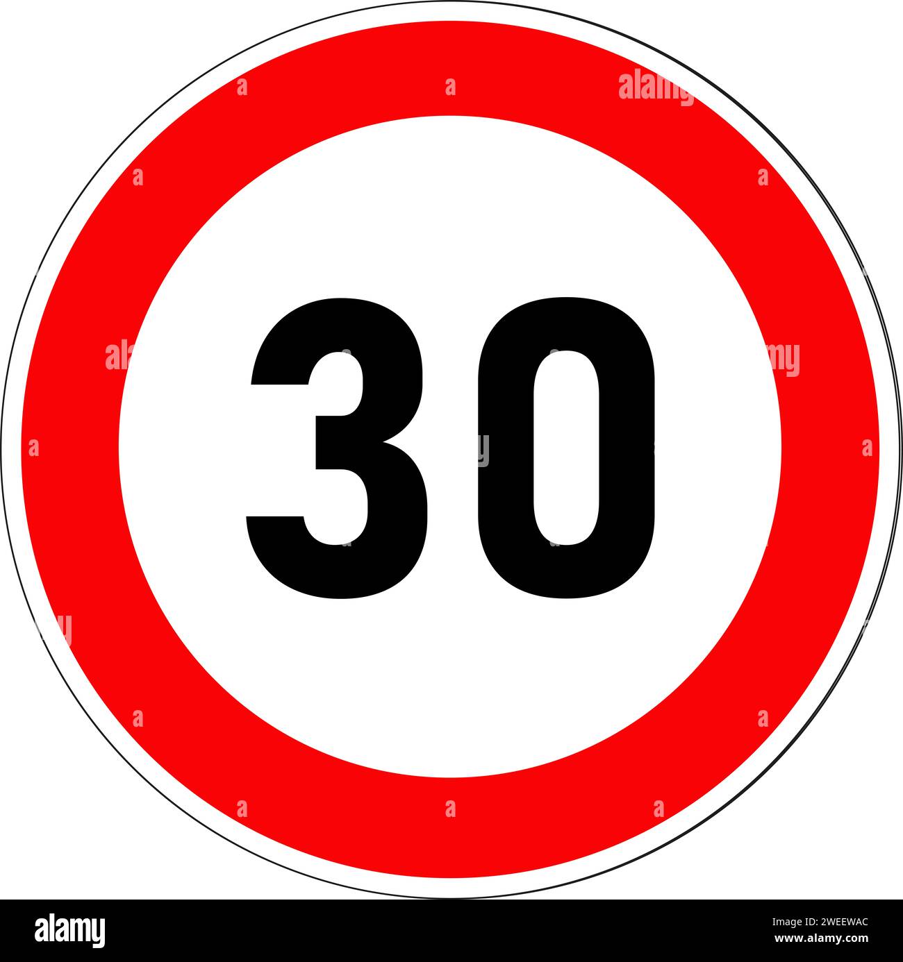 French road sign, speed limit Stock Photo - Alamy