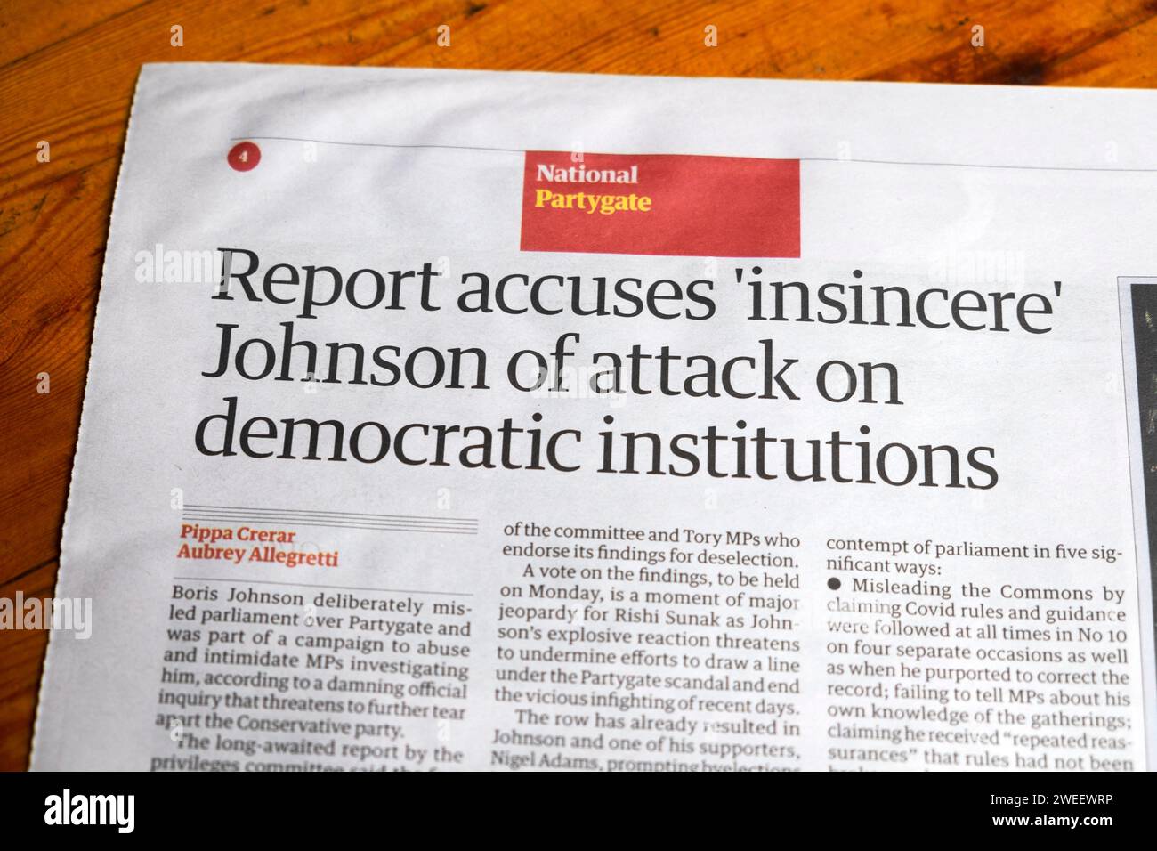 'Report accuses 'insincere' Johnson of attack on democratic ...