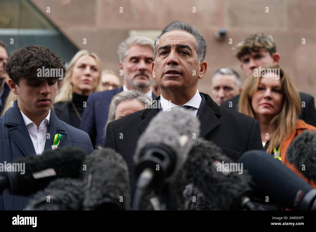 Dr Sanjoy Kumar, father of Grace O'Malley-Kumar making a statement ...