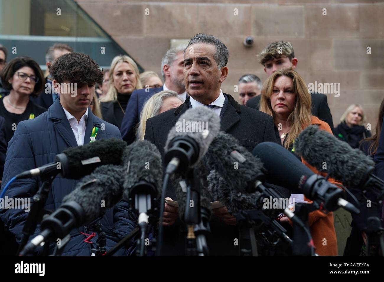 Dr Sanjoy Kumar, father of Grace O'Malley-Kumar making a statement ...