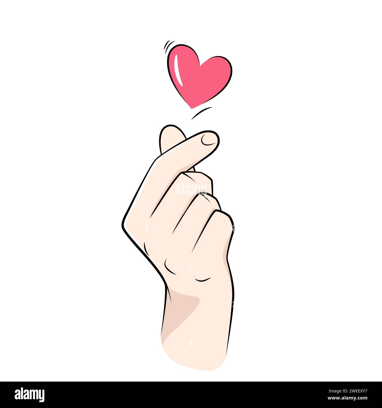 Vector illustration korean symbol hand hi-res stock photography and ...