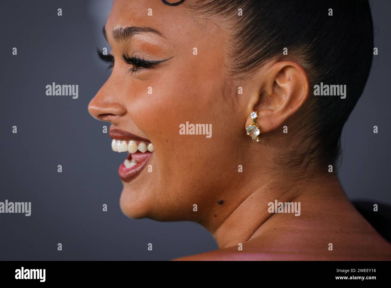 British singer-songwriter Joy Crookes at the FIFA Best Awards in London ...