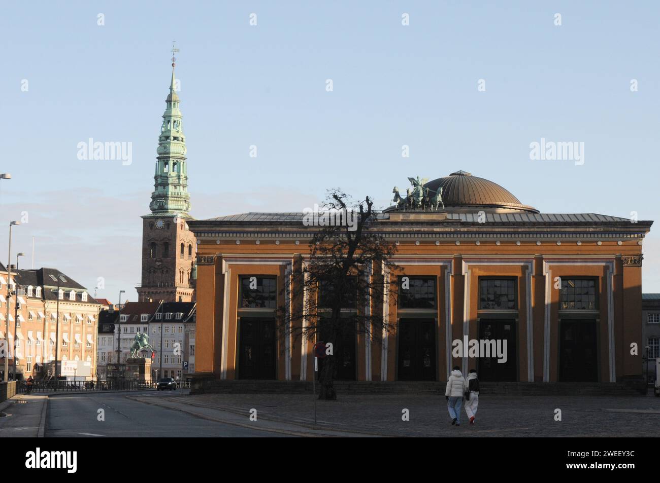 Copenhagen, Denmark /25 January 2024/. Thorvaldsen museum building in ...