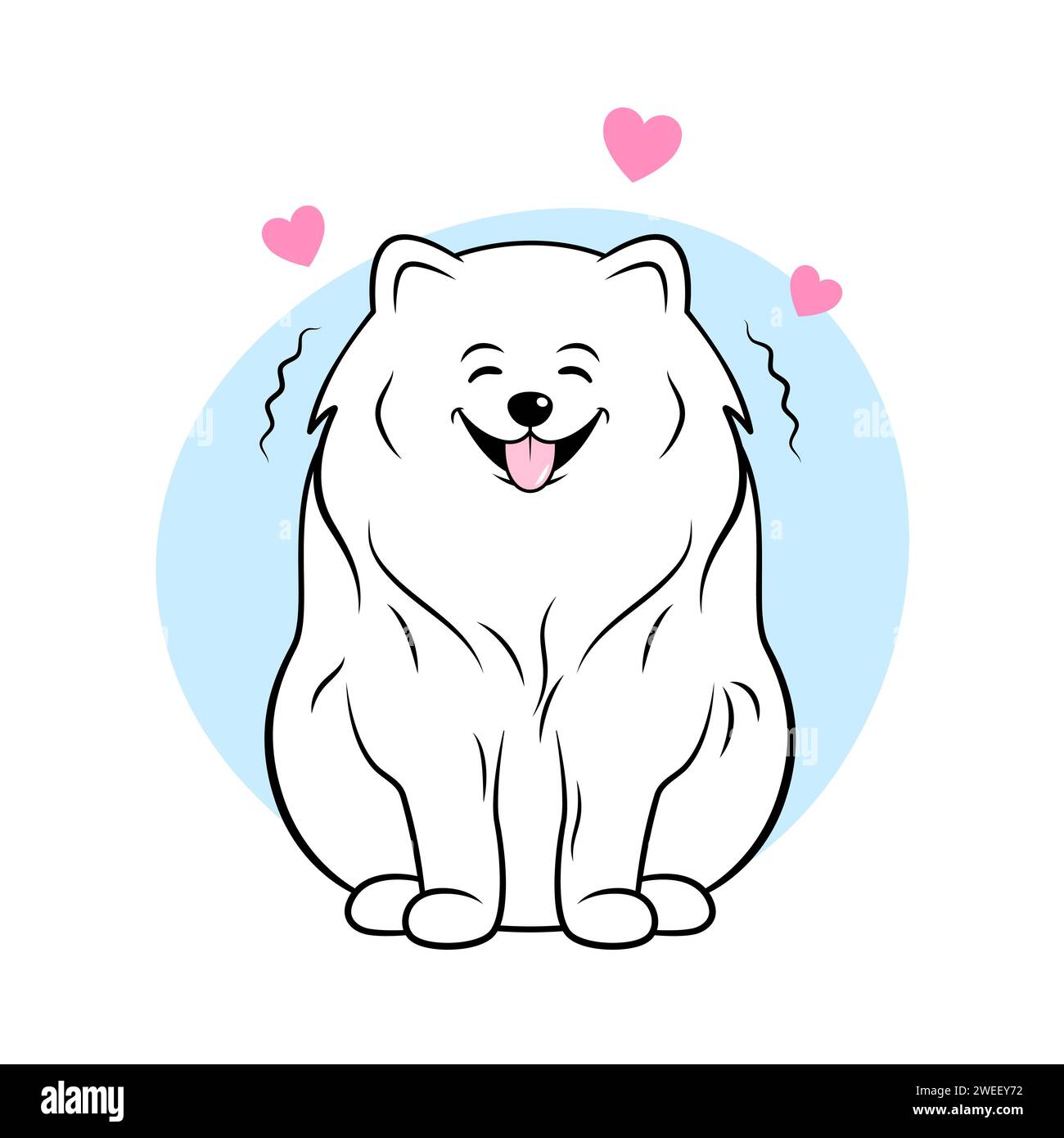 Spitz dog cartoon illustration hi-res stock photography and images - Alamy