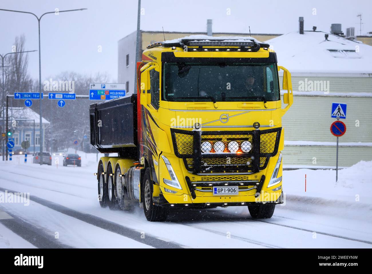 Beautifully customised new Volvo FH tipper truck at work for hauling ...