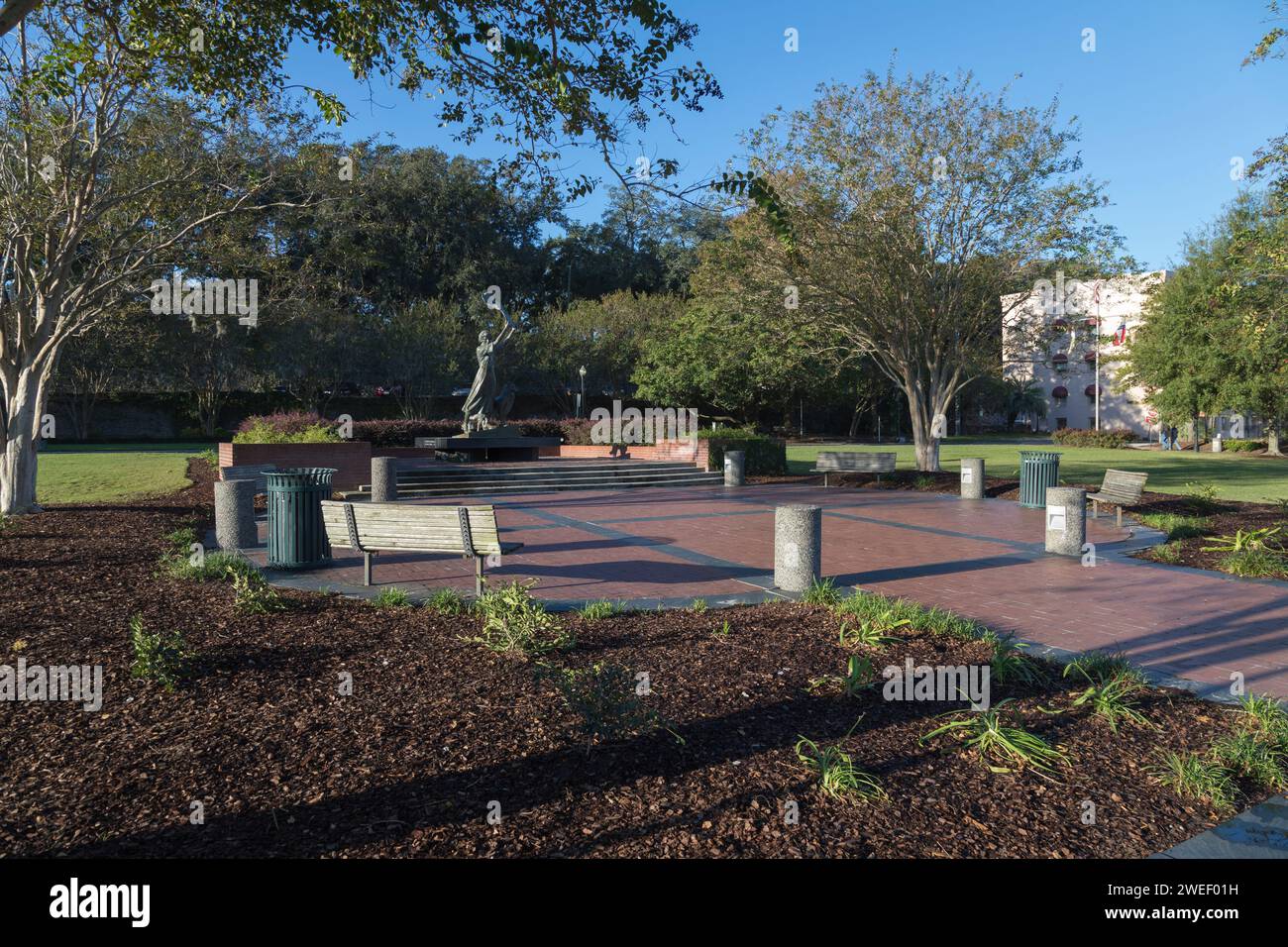 Morrell Park at the Riverfront Plaza Savannah, Georgia, USA Stock Photo ...