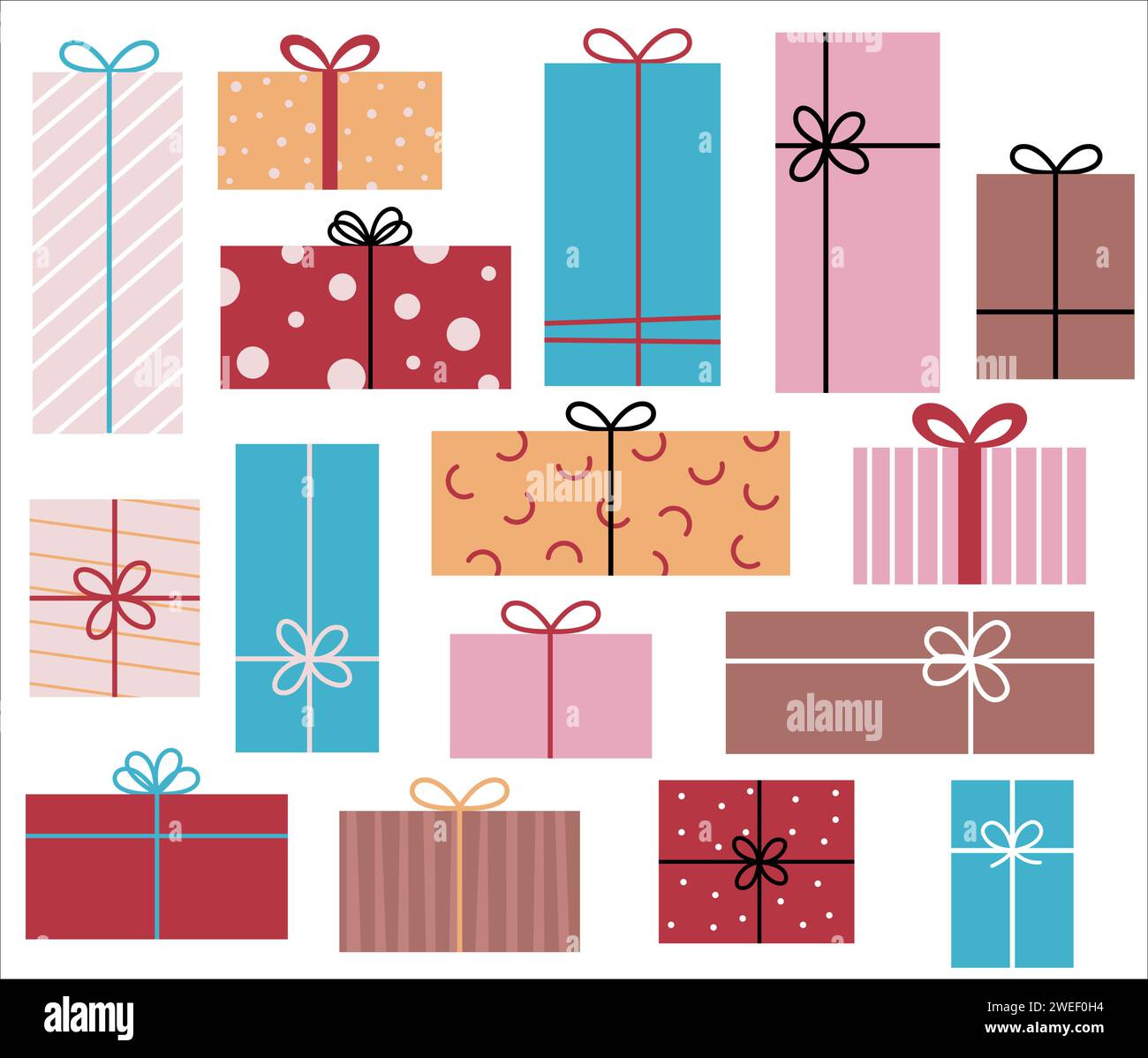 Set simple gift boxes Stock Vector Images - Alamy