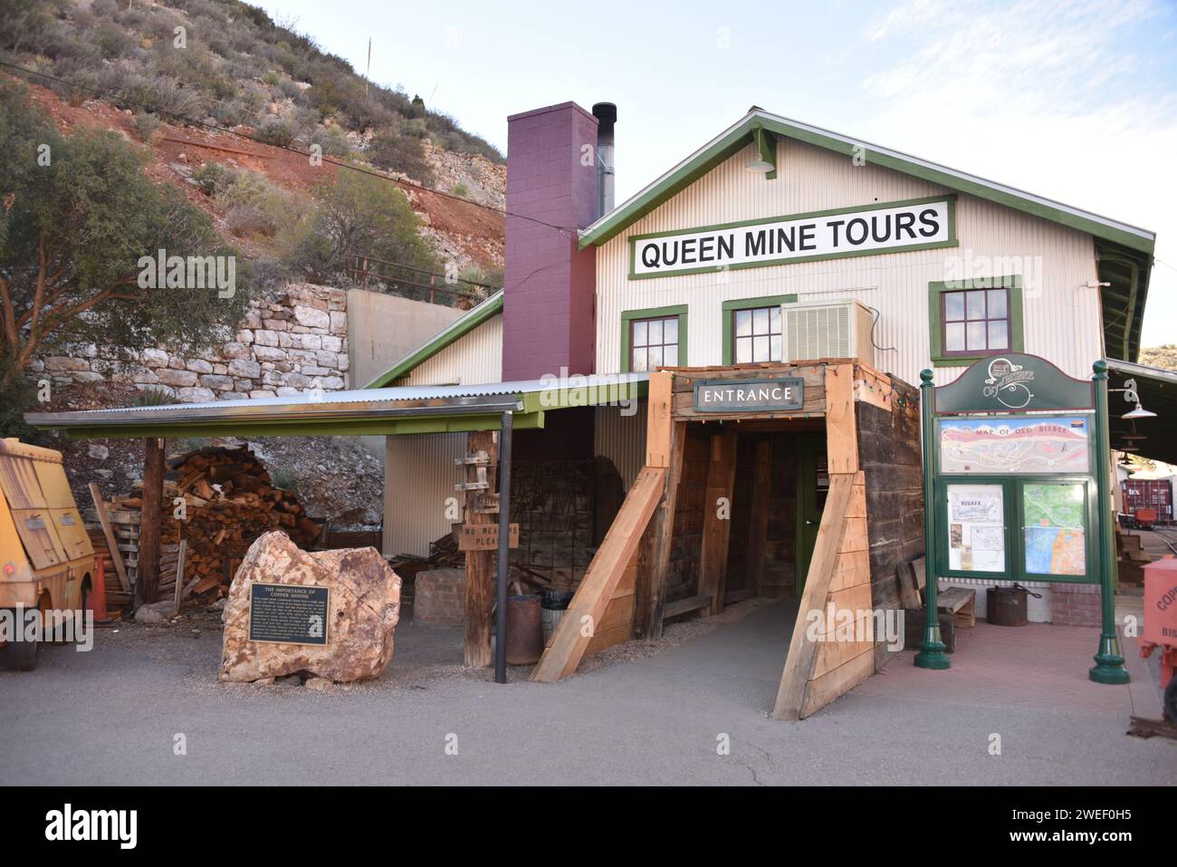 Bisbee, AZ., U.S.A. 12/30/202. Queen #15 offers visitors a glimpse of ...