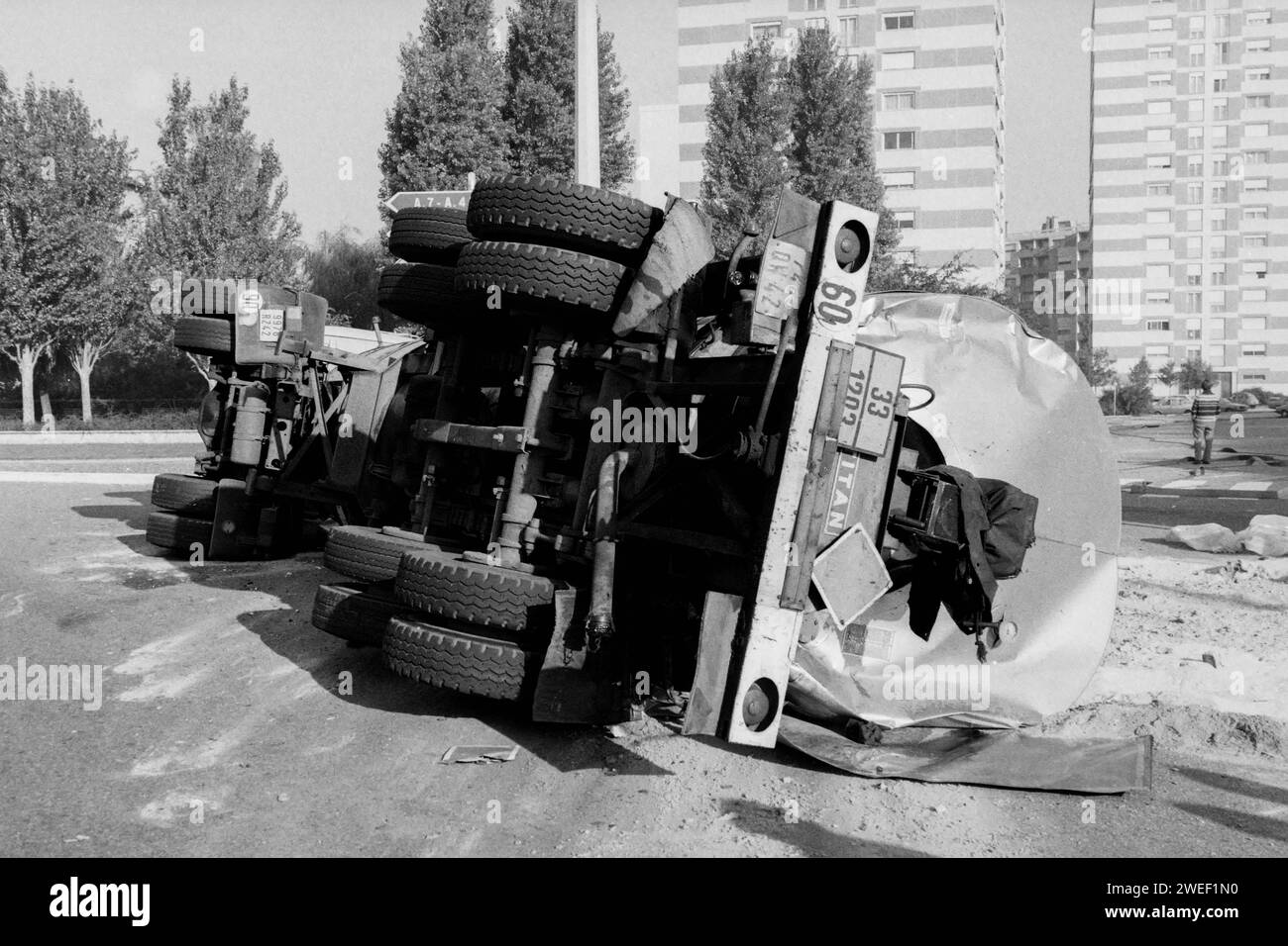Tragic train accident, Civrieu d'Azergue, Lyon, Rhone, France, 1980 ...