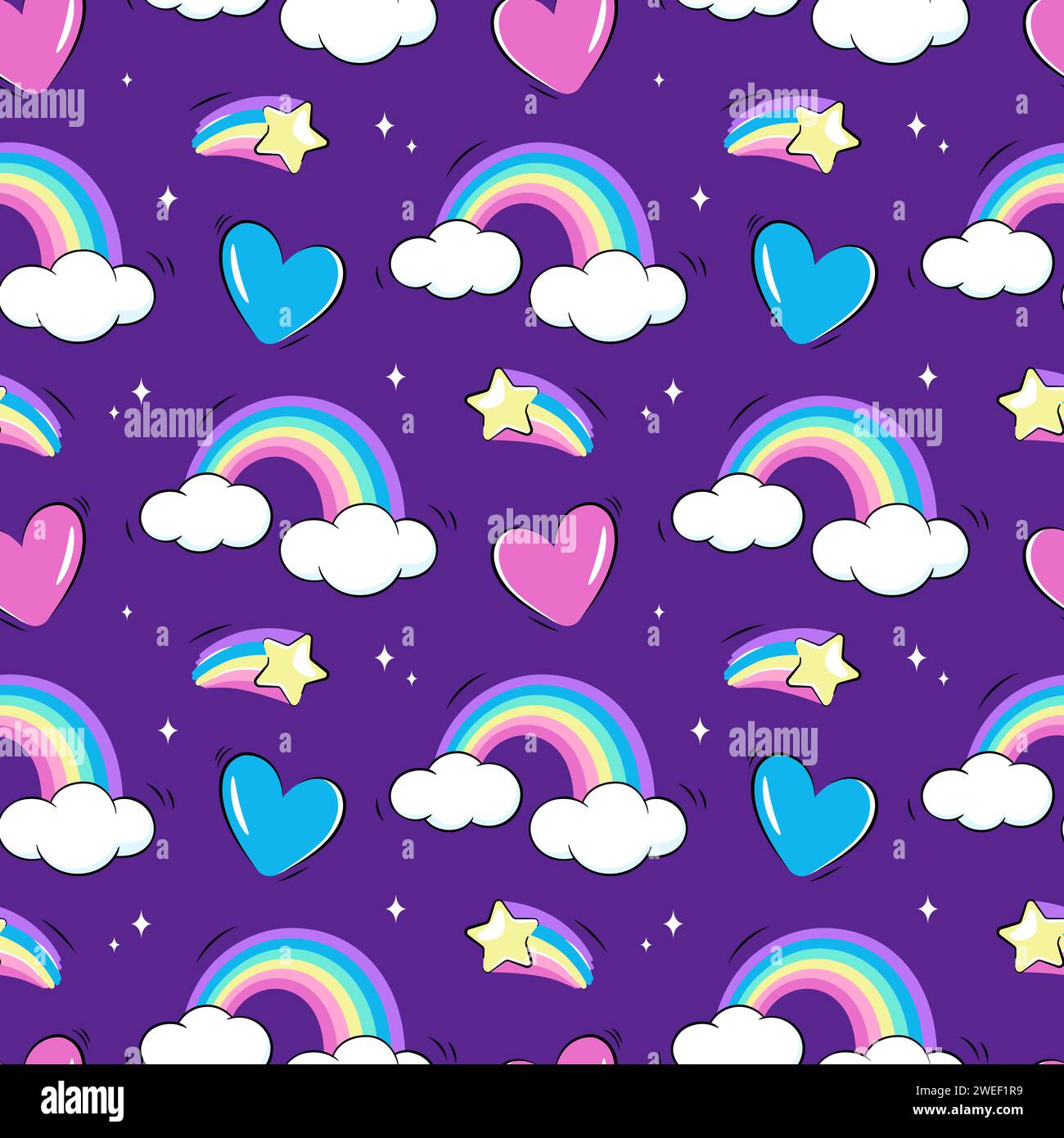 Rainbows stars Stock Vector Images - Alamy