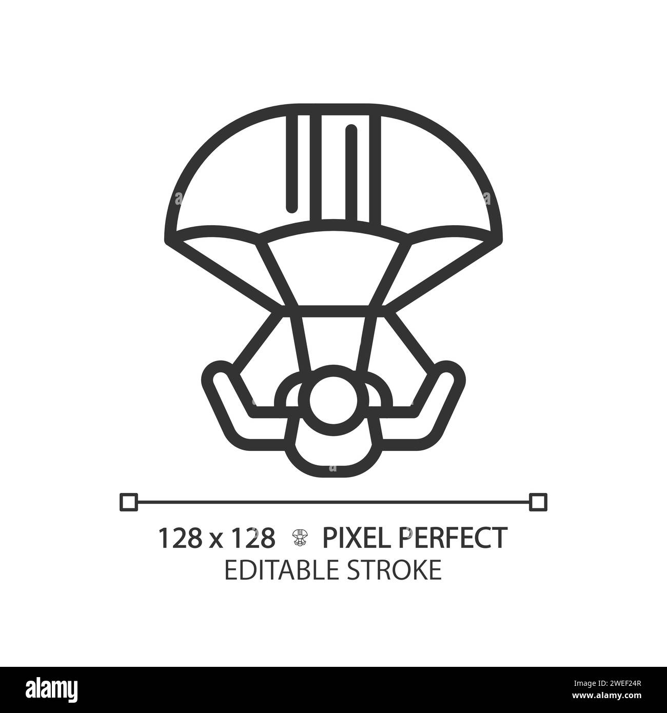 Skydiving outdoor activity linear icon Stock Vector Image & Art - Alamy