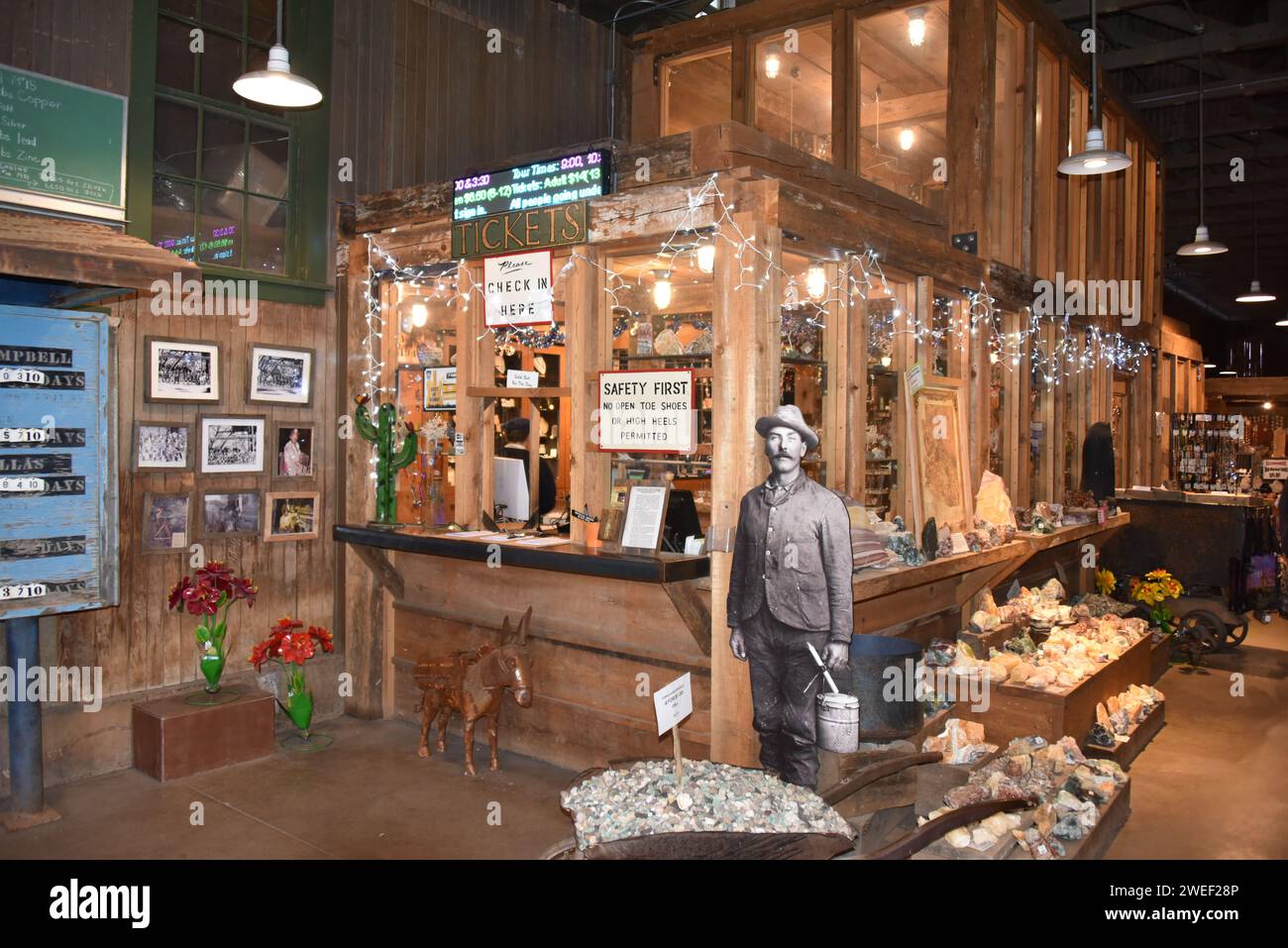 Bisbee, AZ., U.S.A. 12/30/202. Queen #15 offers visitors a glimpse of ...