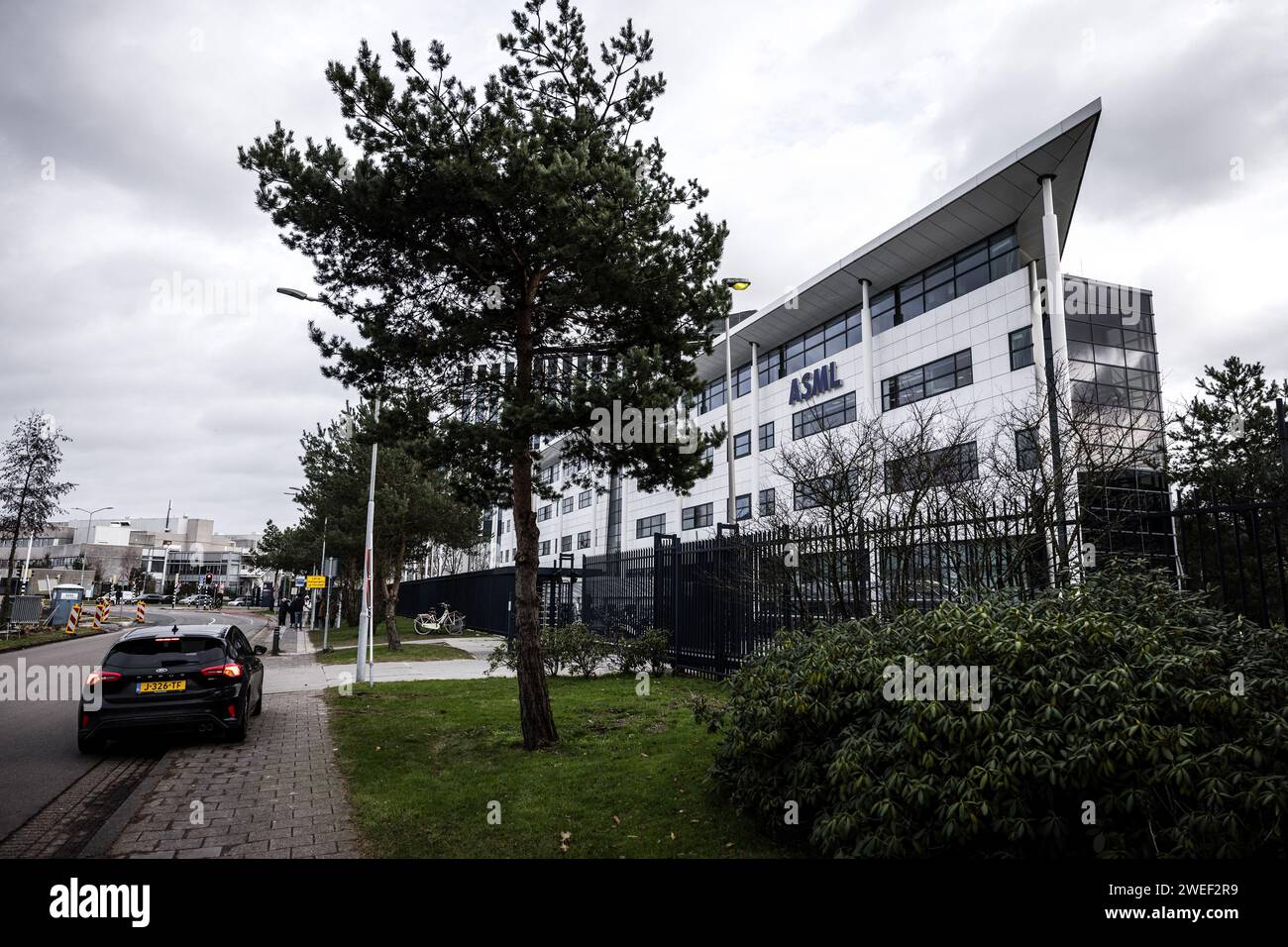VELDHOVEN - Exterior of chip machine manufacturer ASML in Veldhoven ...