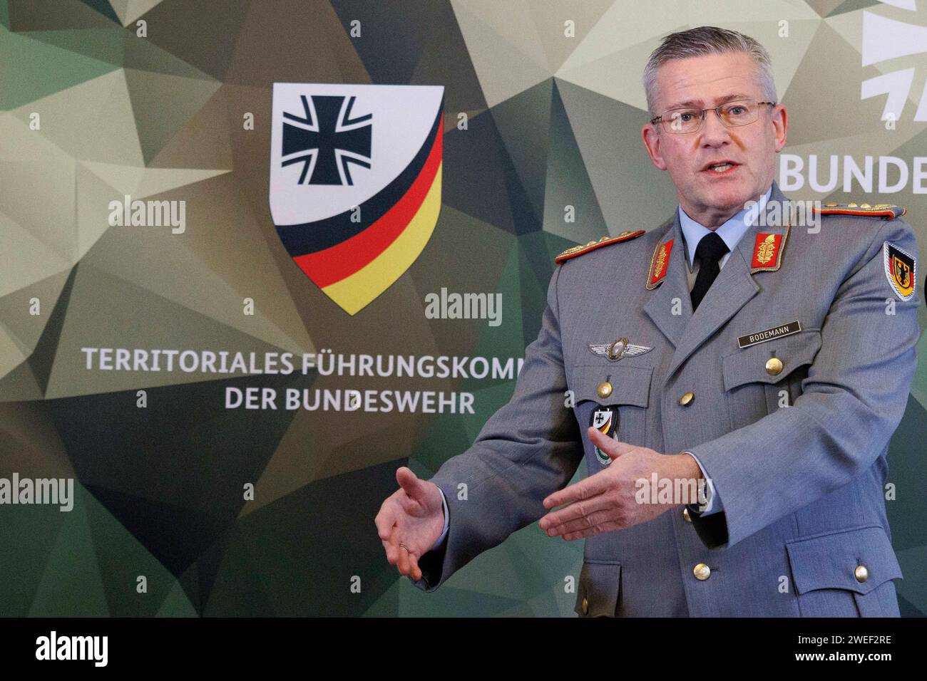 Berlin, Germany. 25th Jan, 2024. Lieutenant General Andre Bodemann ...