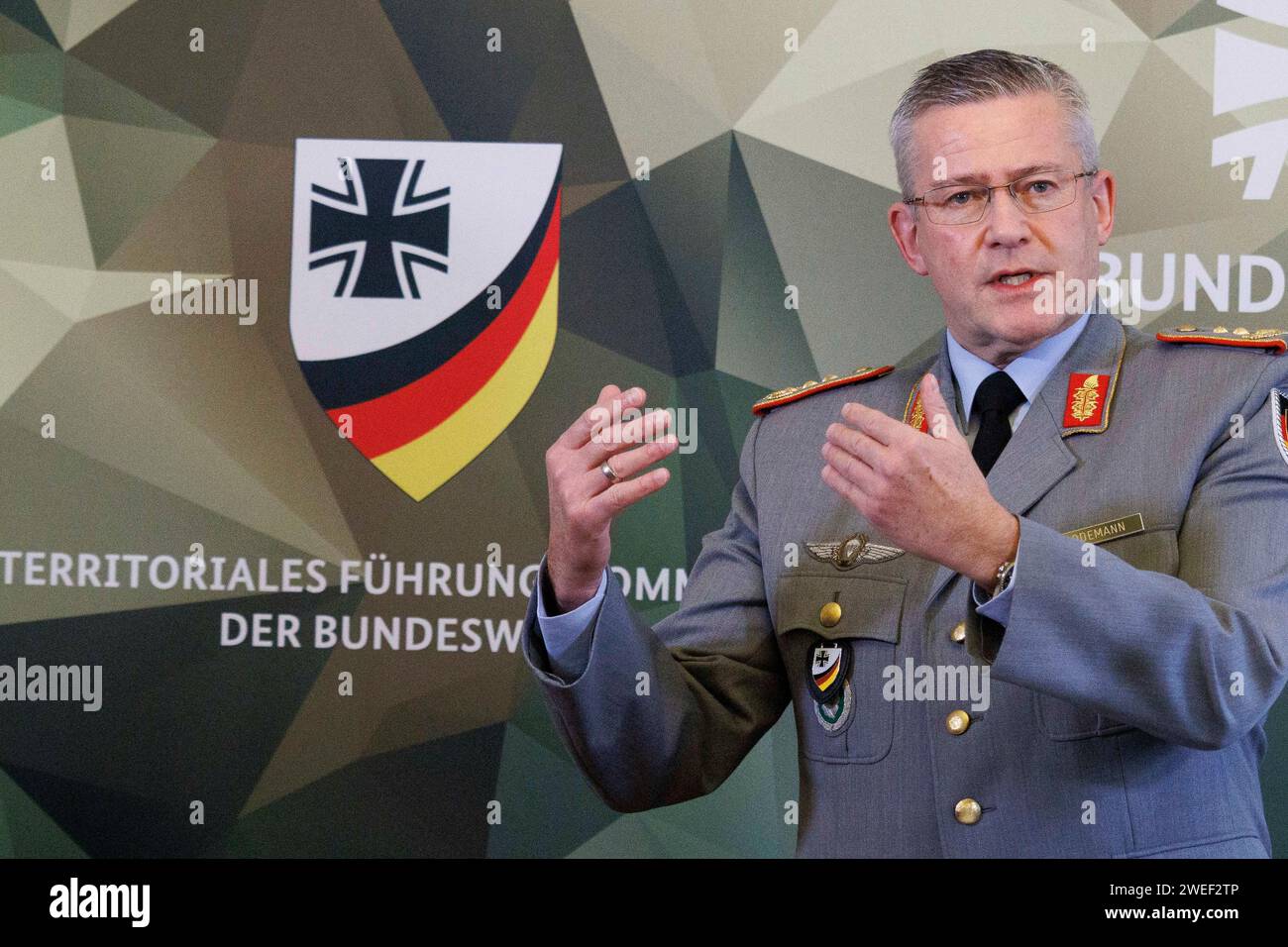 Berlin, Germany. 25th Jan, 2024. Lieutenant General Andre Bodemann ...