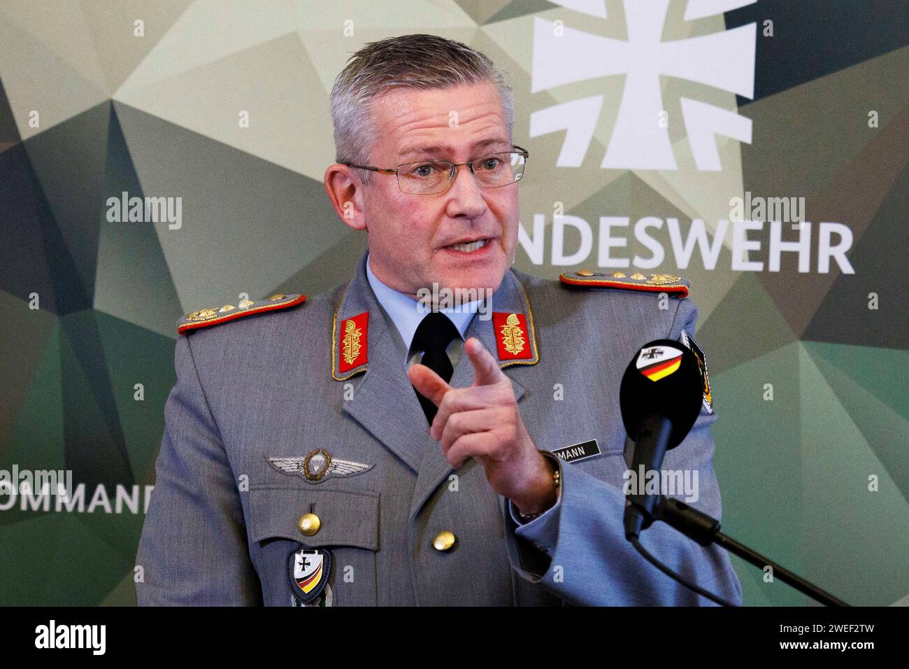 Berlin, Germany. 25th Jan, 2024. Lieutenant General Andre Bodemann ...