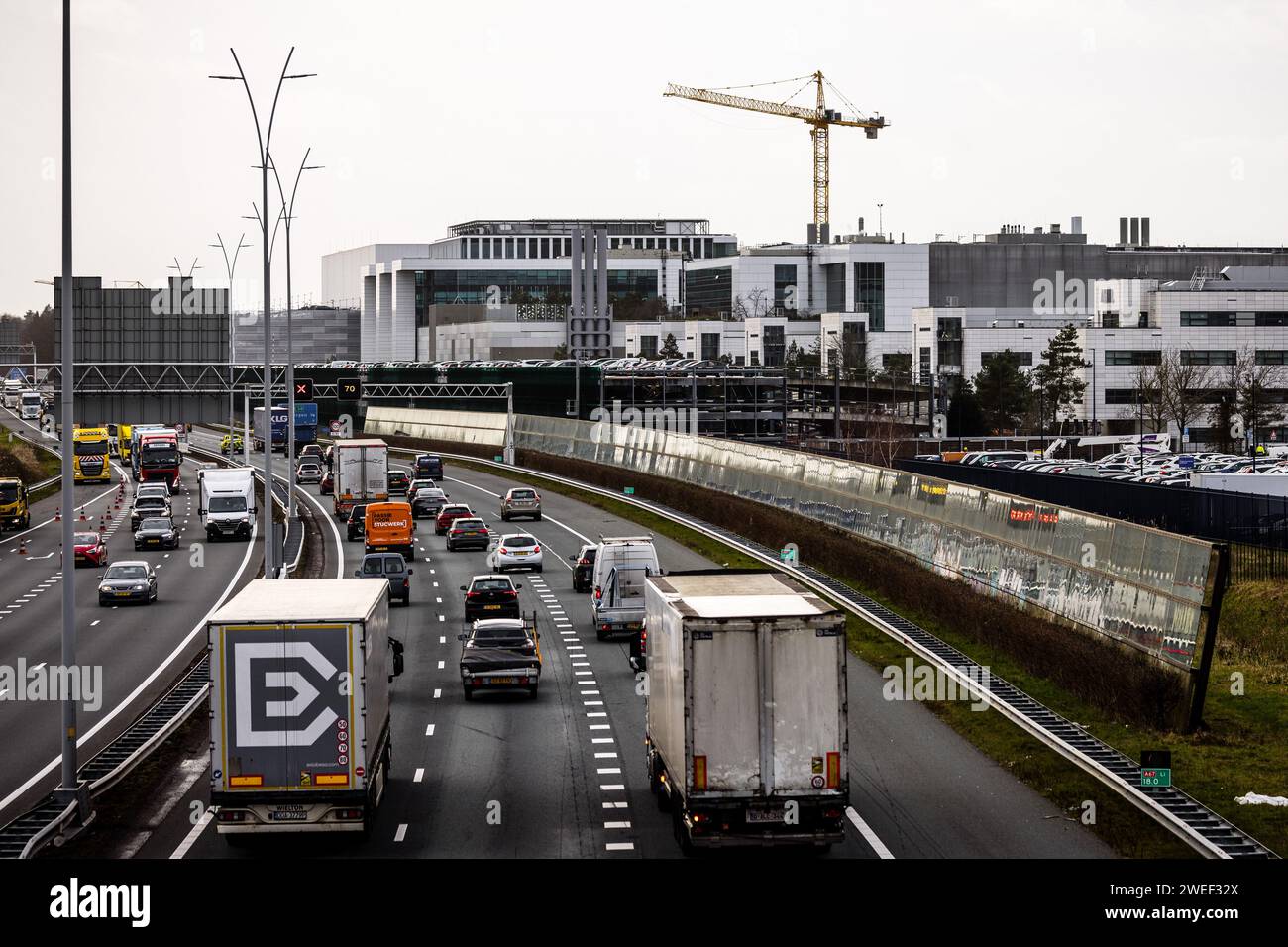 VELDHOVEN - Exterior of chip machine manufacturer ASML in Veldhoven ...