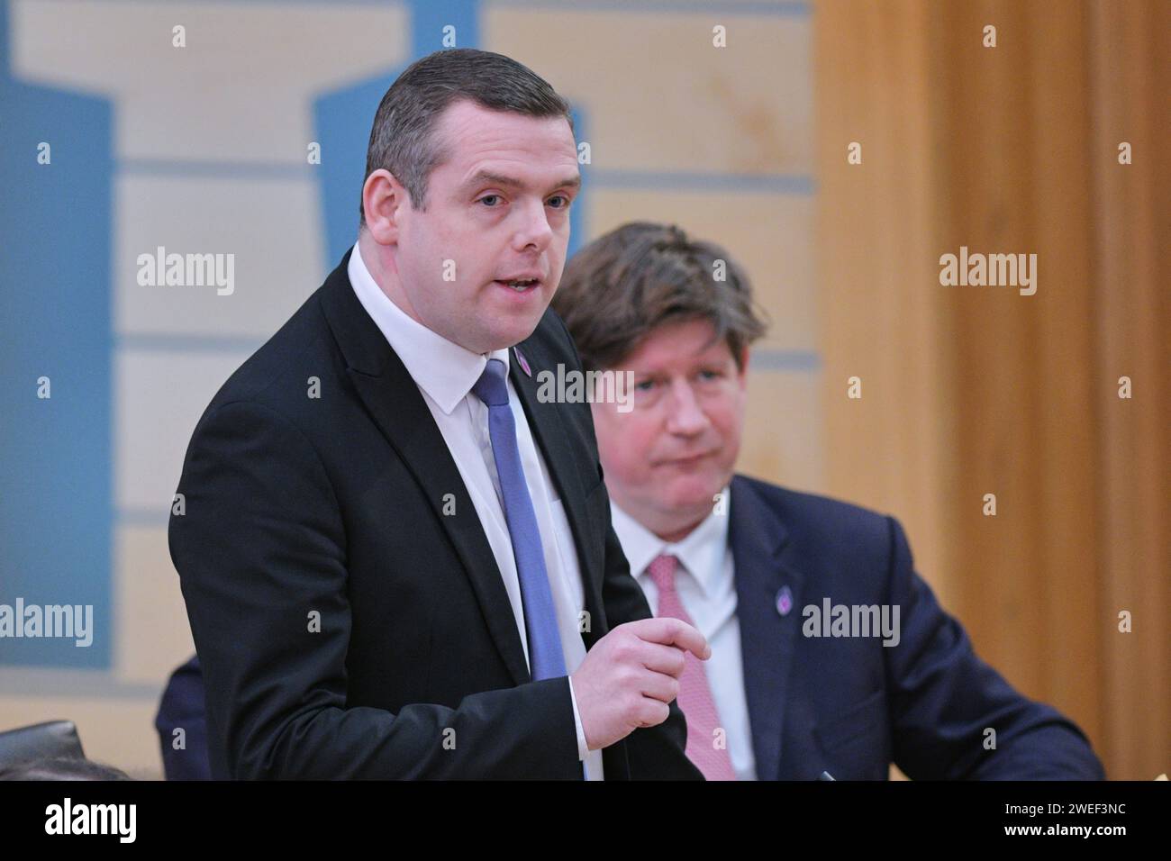 Edinburgh Scotland, UK 25 January 2024. Douglas Ross MSP at the ...