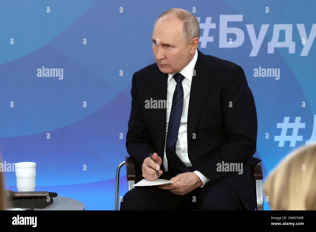Russian President Vladimir Putin speaks to students of the Immanuel ...
