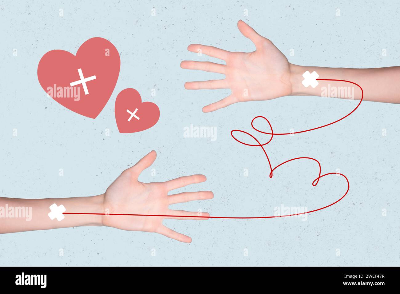 Photo collage people arms blood donor donation charity humanity support ...