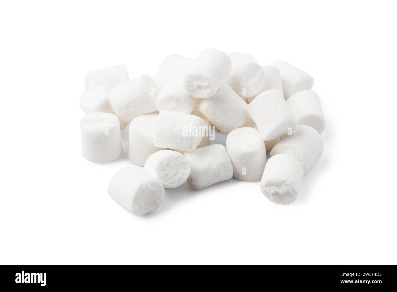 Pieces of marshmallows in bulk isolated on a white background Stock ...