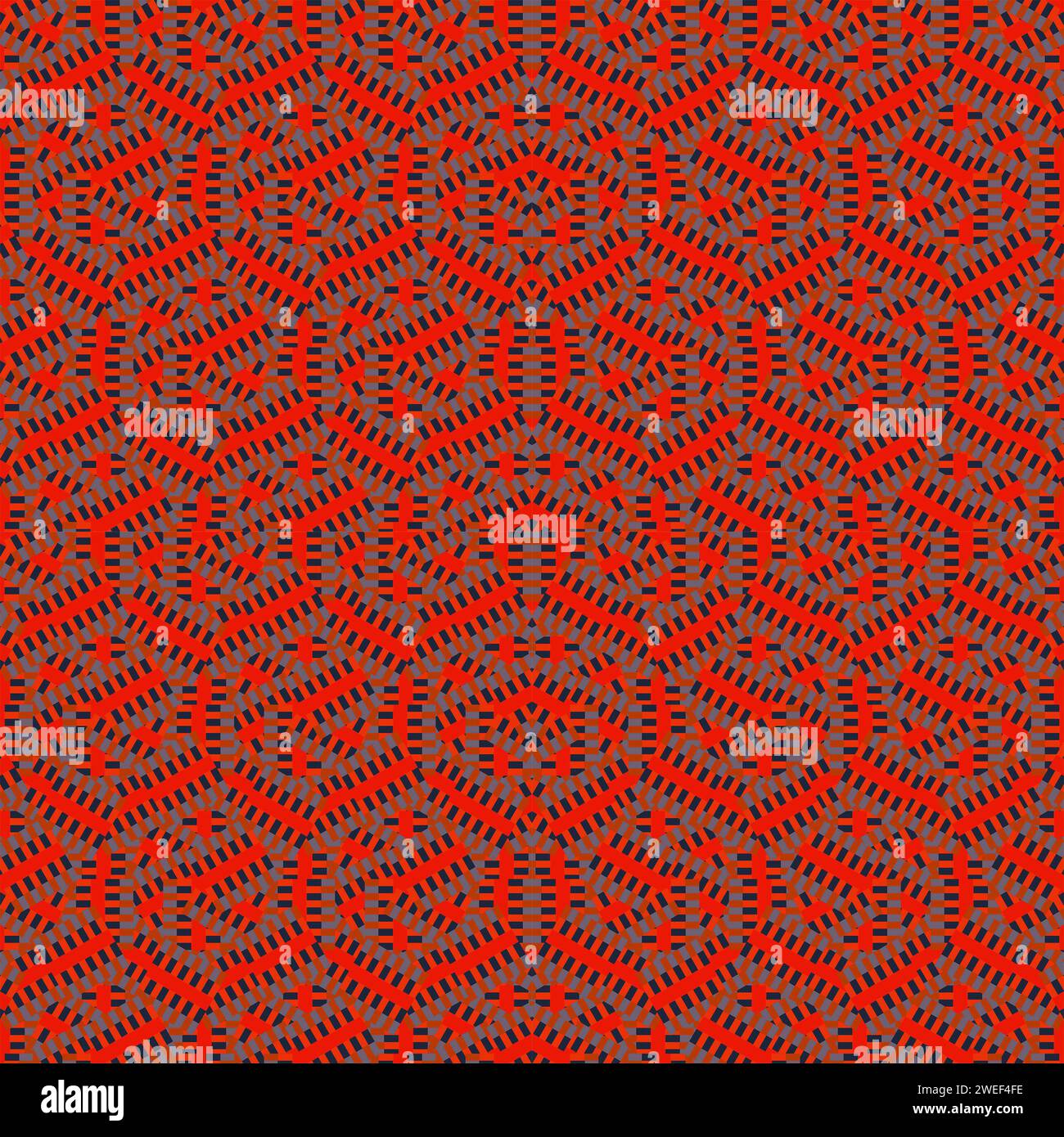Hexagon motif geometric tribal style red mixed colors pattern Stock ...