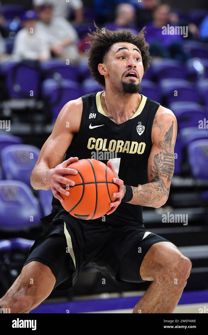 January 24, 2024: Colorado Buffaloes guard J'Vonne Hadley (1) during ...