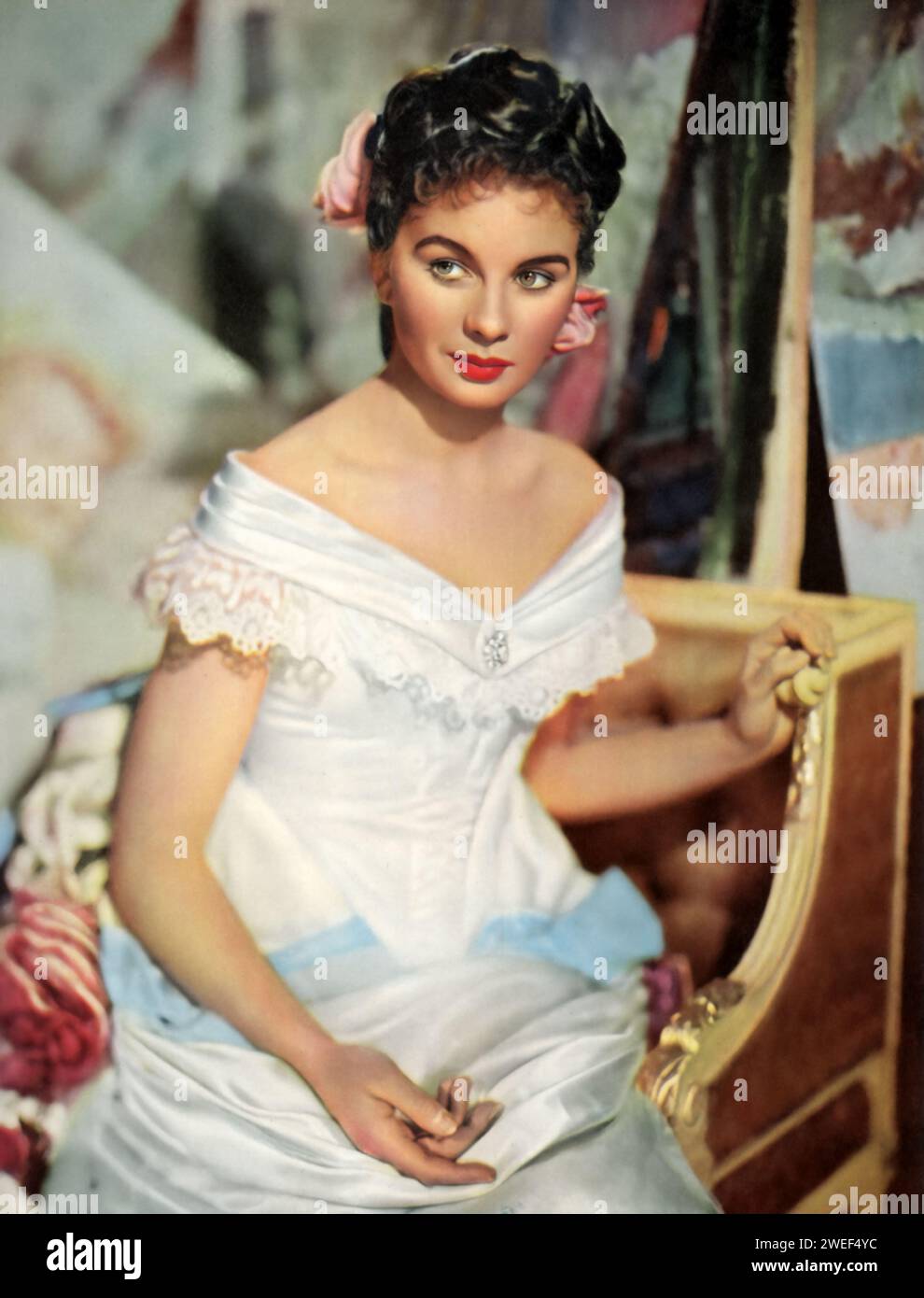 A portrait of Jean Simmons, renowned for her diverse roles, including ...
