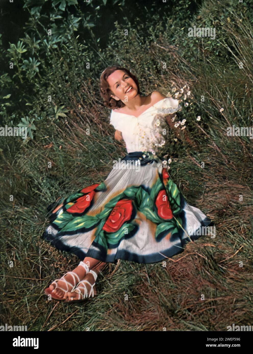 A portrait of Debbie Reynolds, an actress and star renowned for her ...