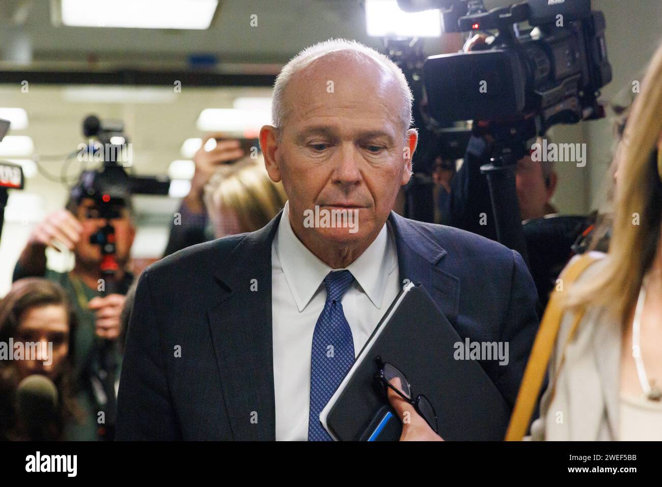 Dave Calhoun, CEO of Boeing, heads to meetings with Senators in the ...
