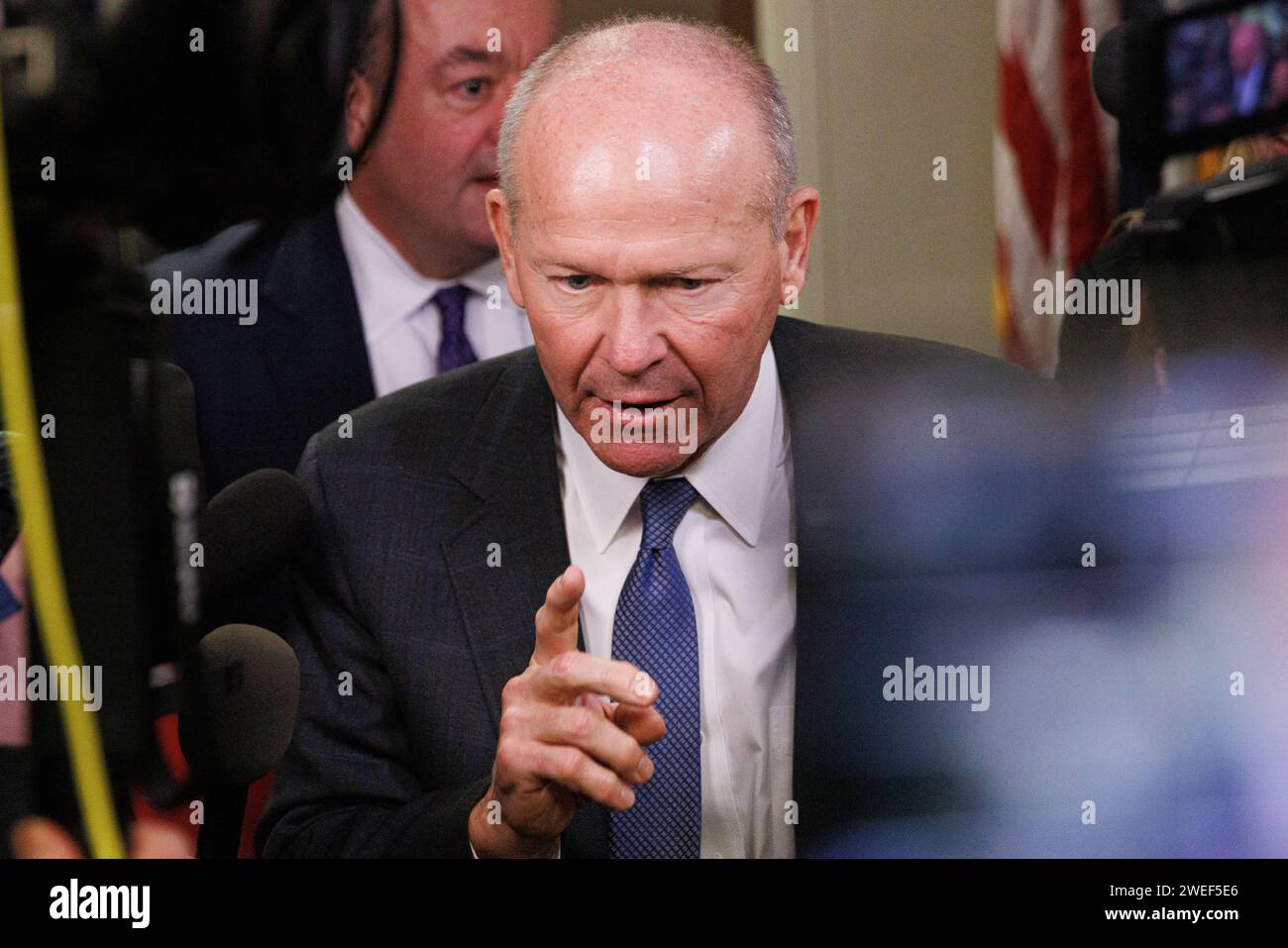 Dave Calhoun, CEO of Boeing, heads to meetings with Senators in the ...