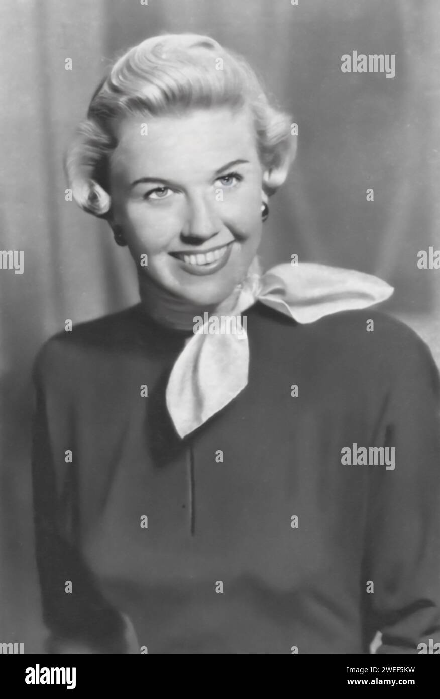 A portrait of actress Doris Day, famous for her role in 'Storm Warning ...