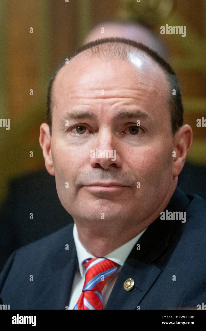 United States Senator Mike Lee (Republican of Utah) attends a Senate ...