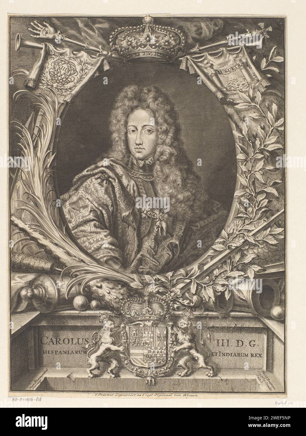 Portrait of Charles III of Habsburg, Philibert Bouttats (II), After ...