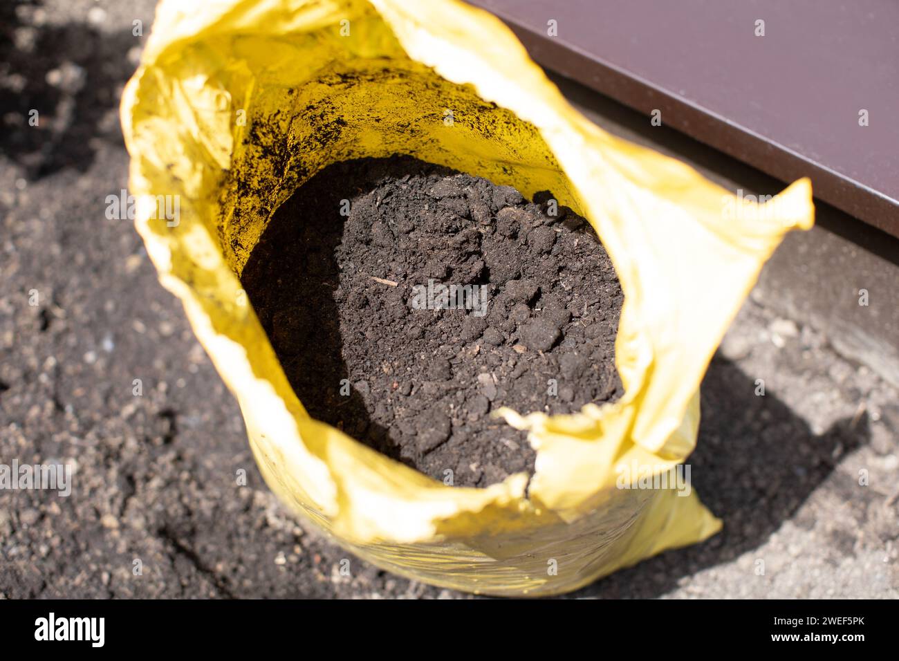 bag of soil for home gardening Stock Photo - Alamy