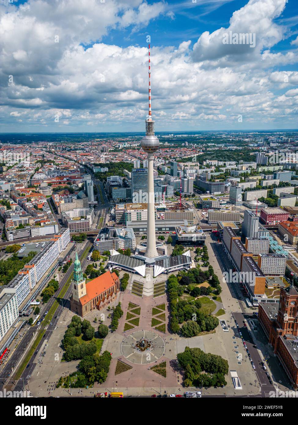 Berlin tower drone hi-res stock photography and images - Alamy
