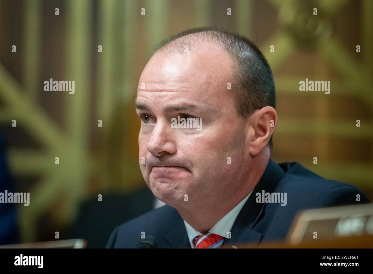 United States Senator Mike Lee (Republican of Utah) attends a Senate ...