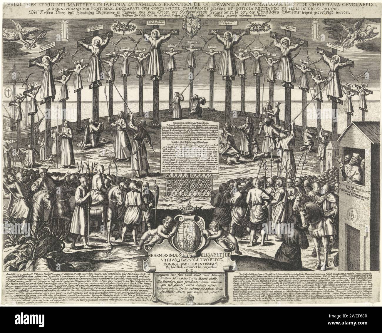 Twenty-three Christian Martyrs in Japan, Raphaël Sadeler (II), 1627 - 1632 print Twenty -three ...