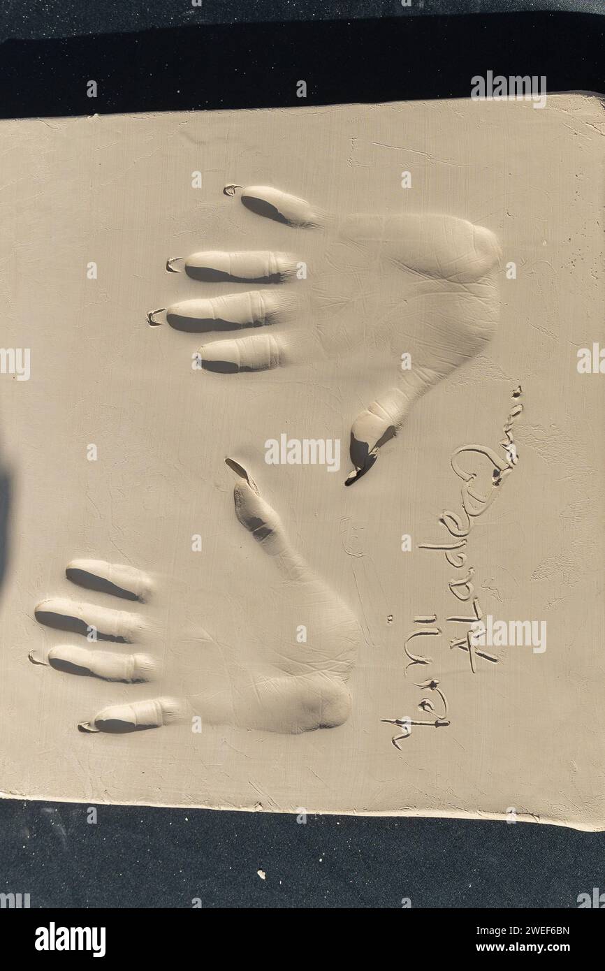 Cannes, France. 25th Jan, 2024. Handprint of Yemi Alade during ...